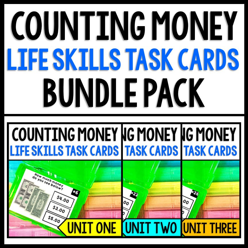 Life Skills - Money - Task Cards - Math - BUNDLE – Life Skills Creations