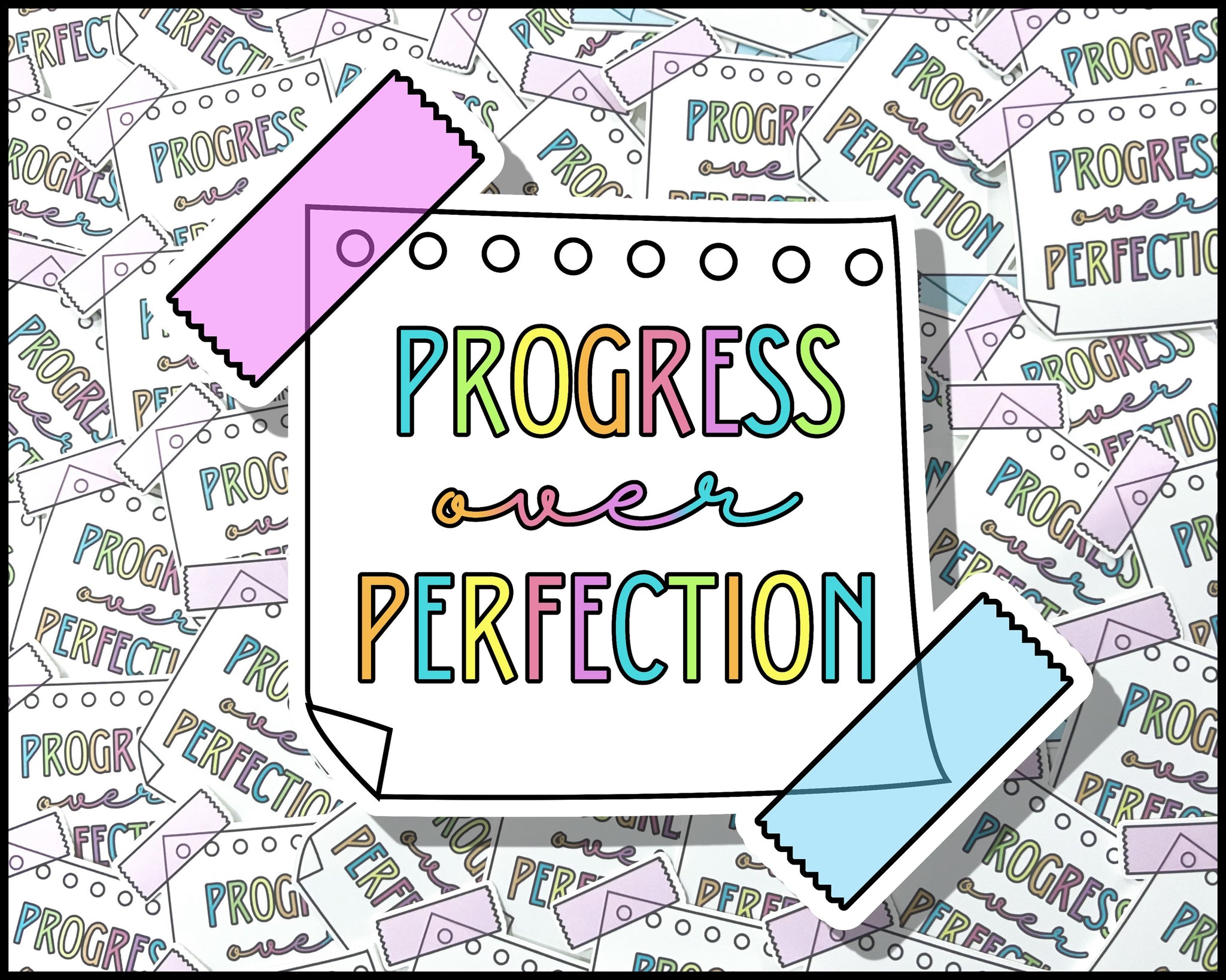 Progress Over Perfection Vinyl Sticker – Life Skills Creations